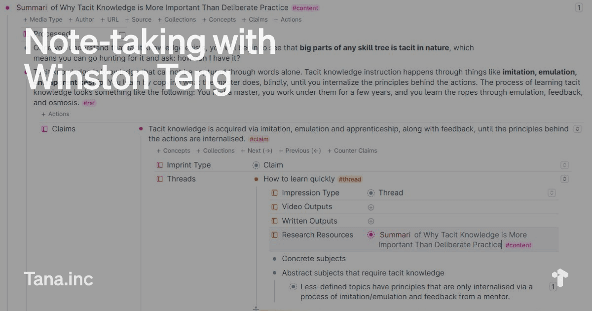 Note-taking with Winston Teng