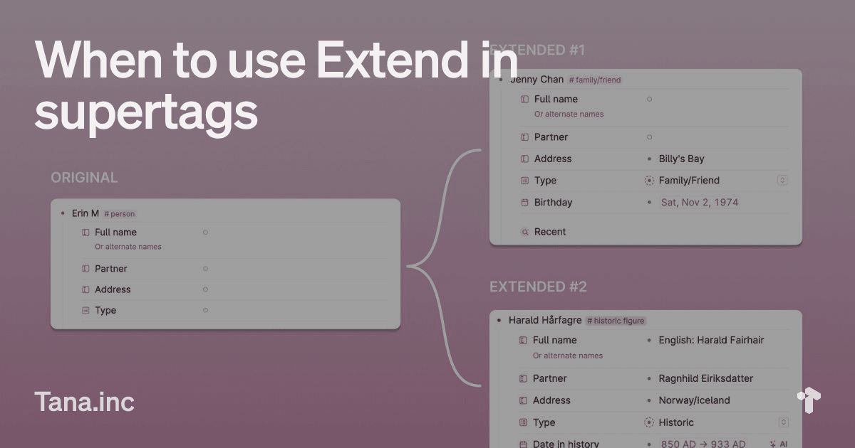 When to use Extend in supertags