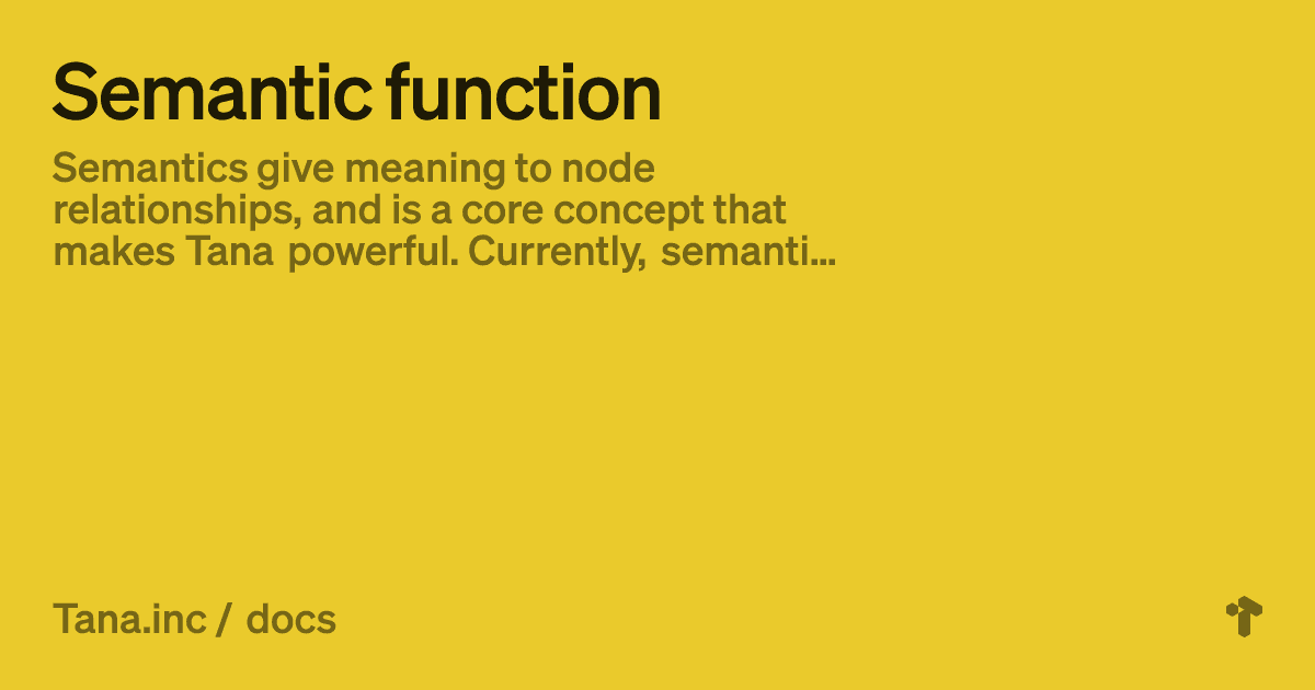 Semantic function